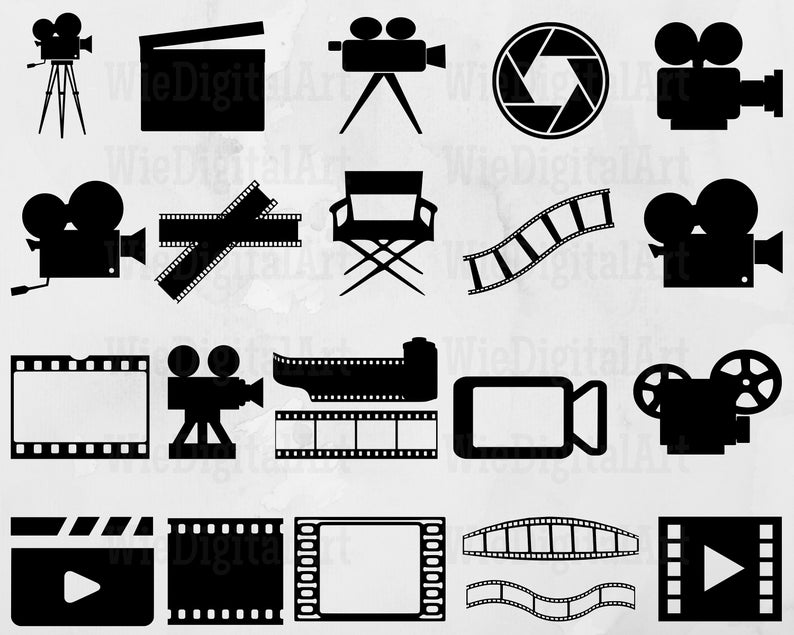 Film Svg Film Silhouette Movie Svg Bundle Movie Svg Design Cinema Cut ...