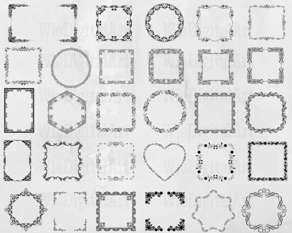 Frame Svg Frame Silhouette Frame Svg Bundle Decorative - Etsy Sweden