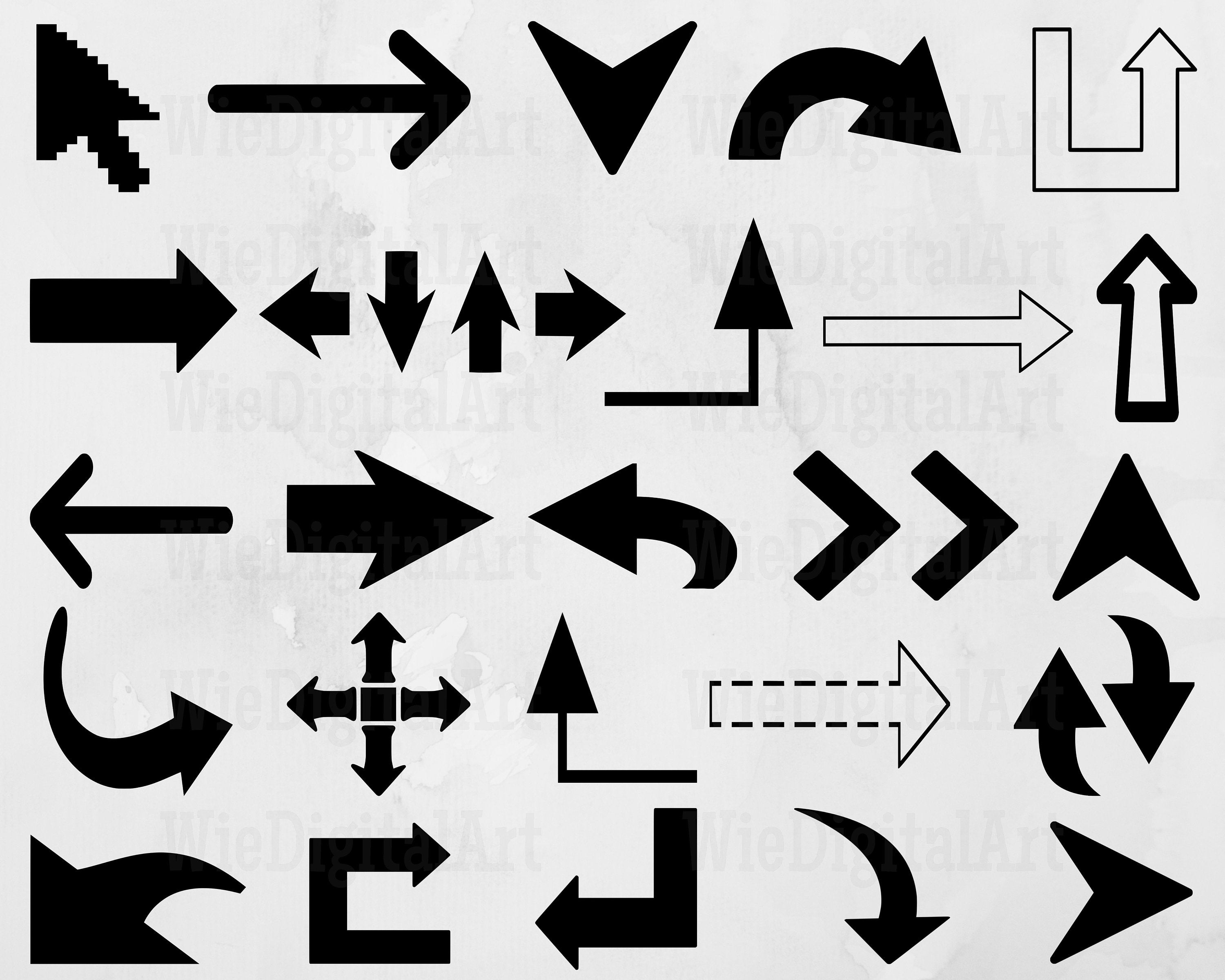 Arrow Svg Arrow Shape Silhouette Directional Arrow Bundle Arrow Sign ...