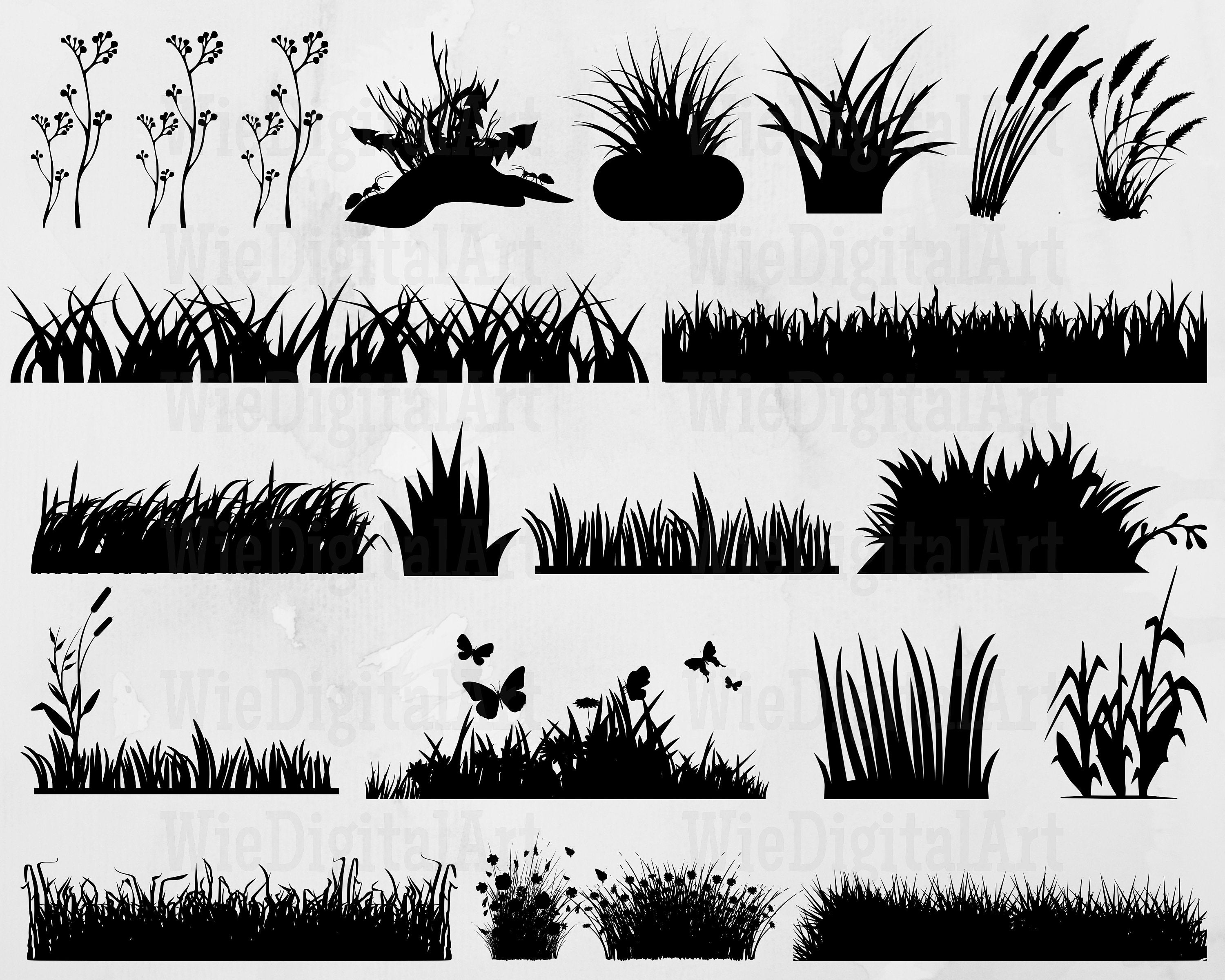 Grass Svg Grass Silhouette Grass Svg Bundle Wild Grass - Etsy UK