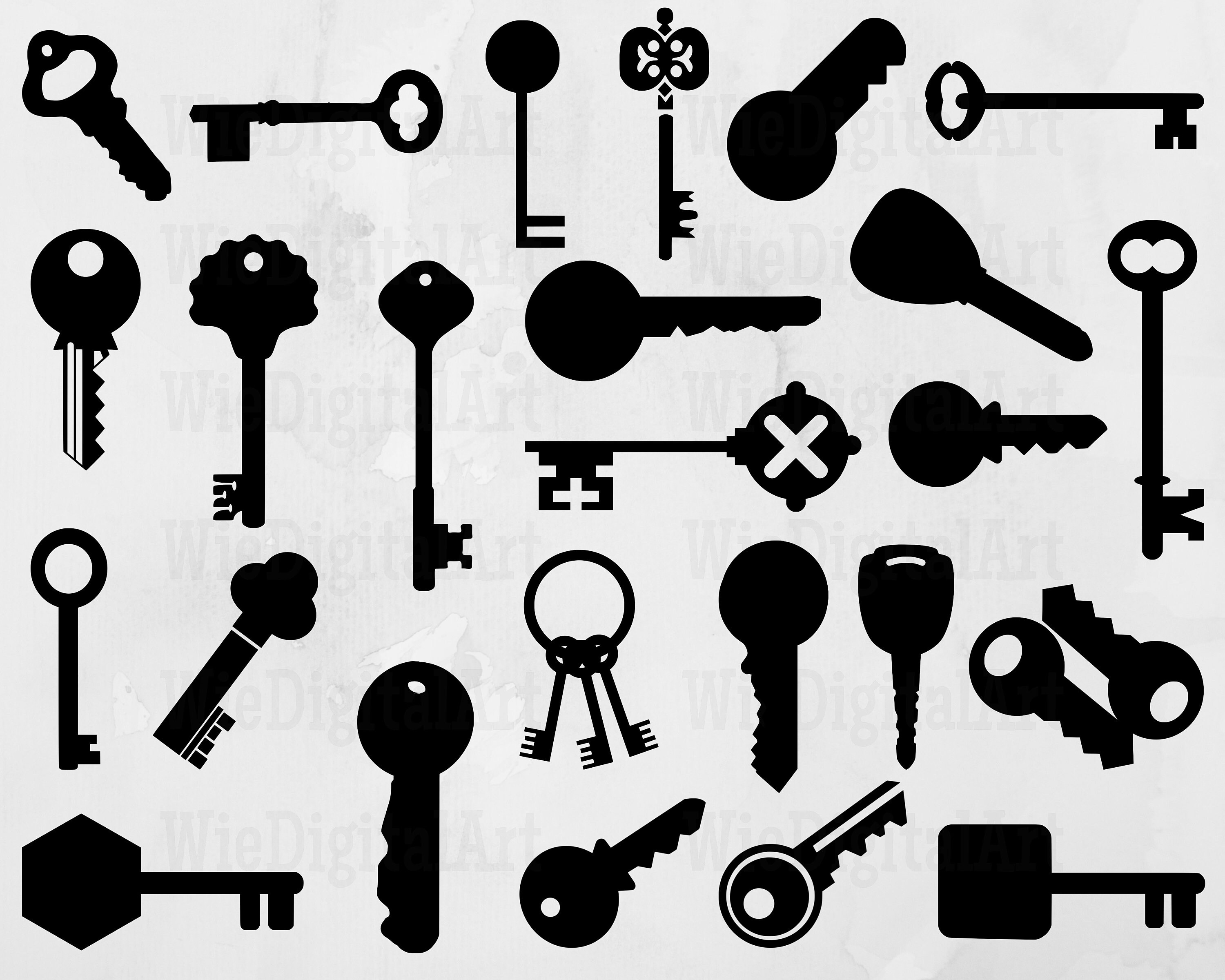 Key Svg Key Silhouette Key Svg Bundle Key Svg Design Key Cut File Key ...