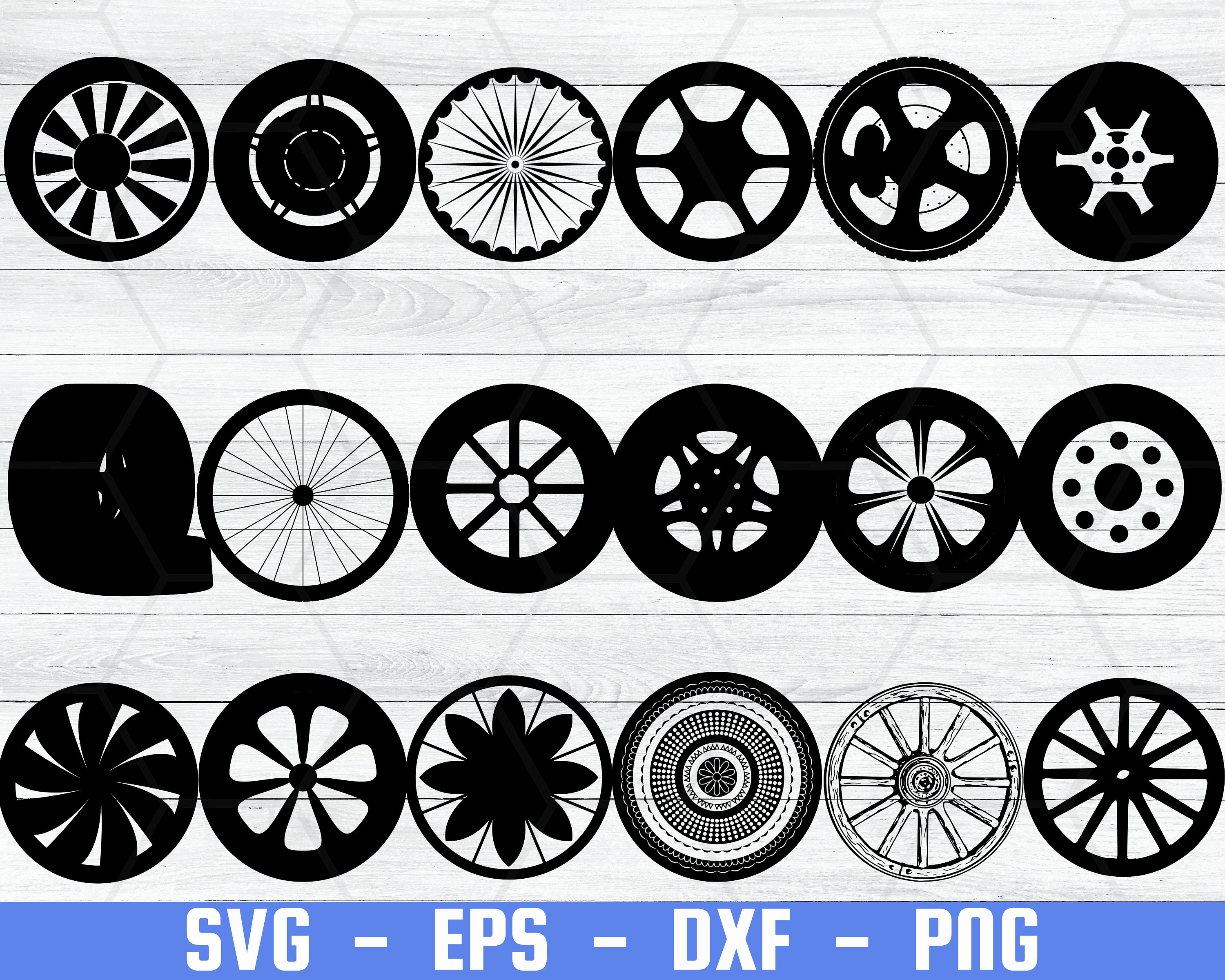 Wheel svg Wheel Silhouette Wheel svg bundle Wheel svg | Etsy