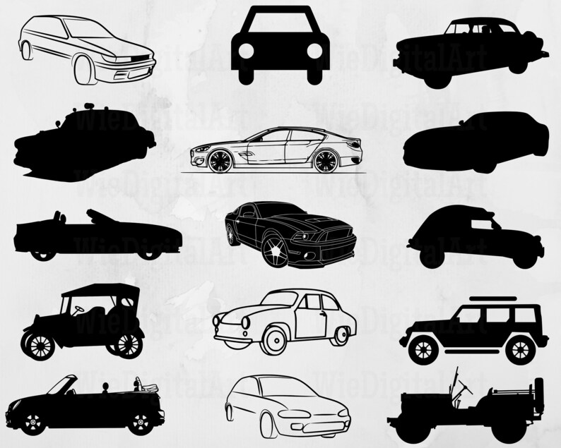 Car Svg Car Silhouette Car Svg Bundle Car Svg Design - Etsy