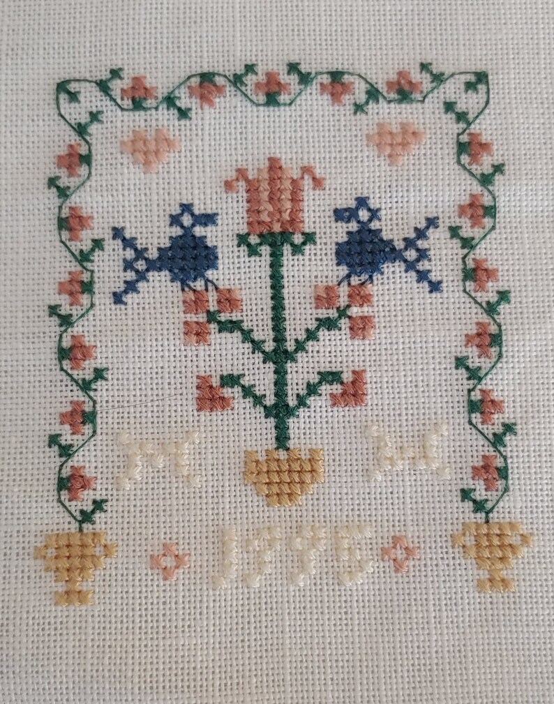 unframed Cross stitch hanging/picture Cross Stitch Fiber Arts Art ...