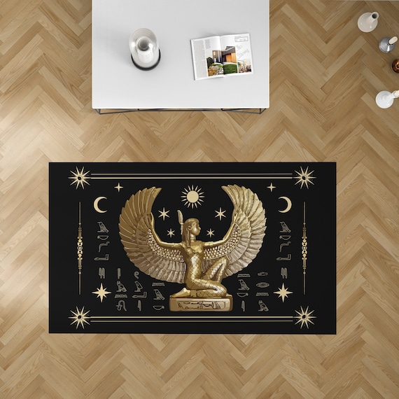 Tarot Empress Egyptian Goddess Isis Area Rug Egyptian Rug - Etsy