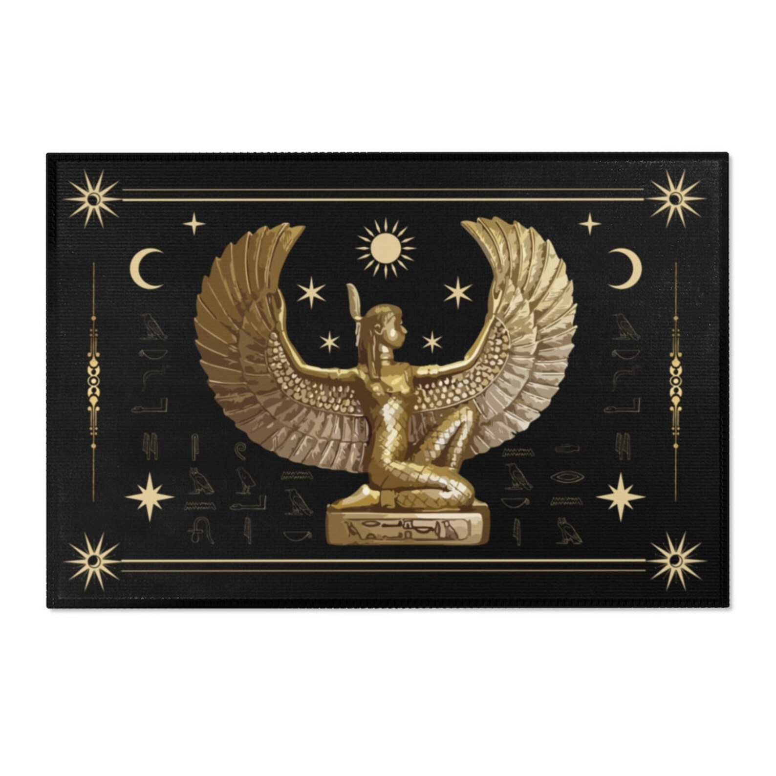 Tarot Empress Egyptian Goddess Isis Area Rug Egyptian Rug - Etsy