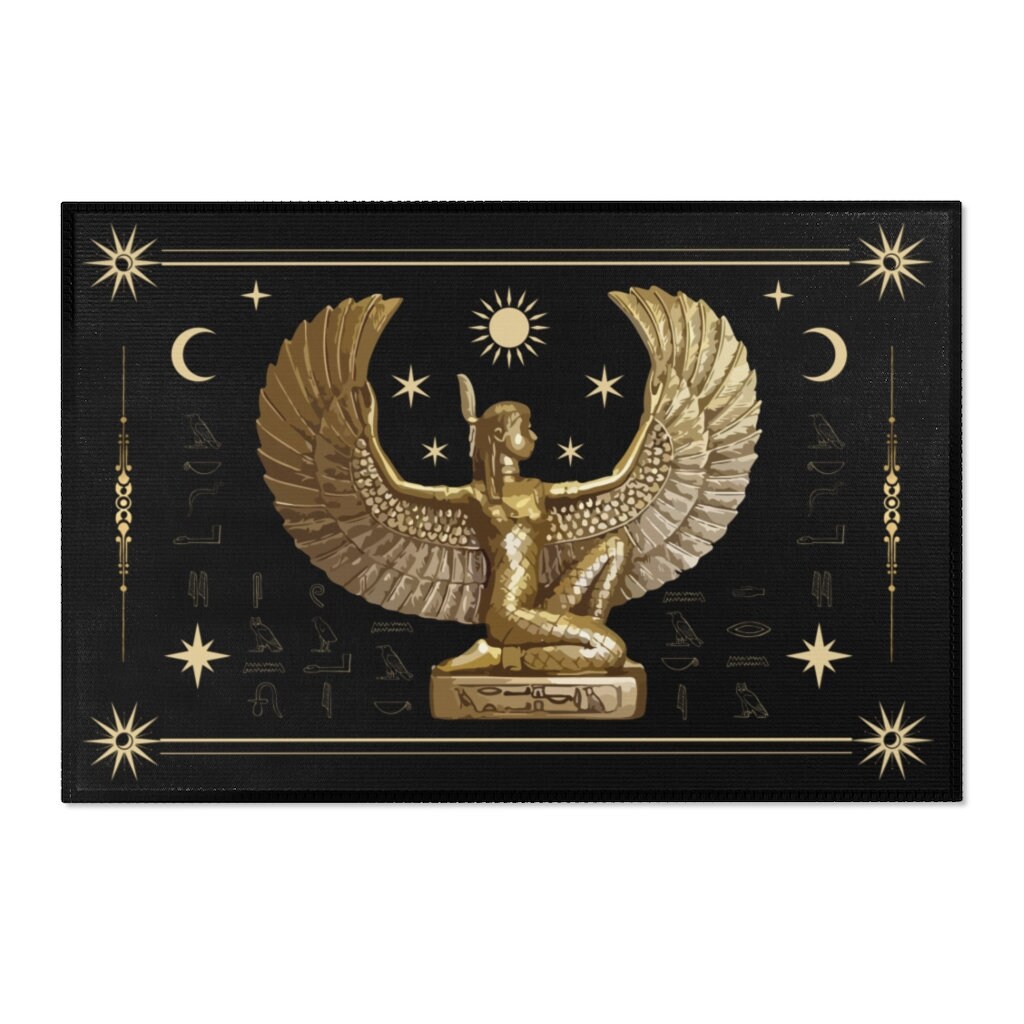 Tarot Empress Egyptian Goddess Isis Area Rug Egyptian Rug - Etsy