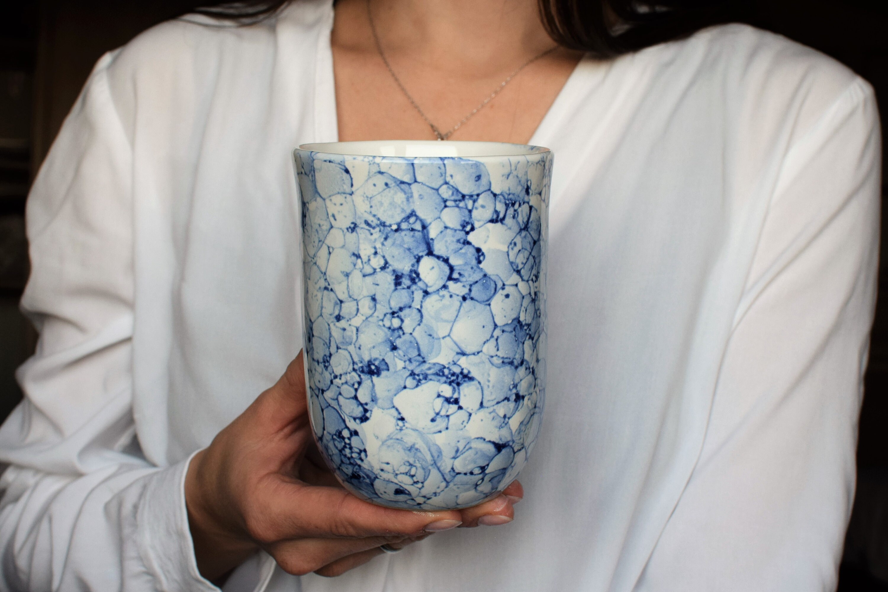 Large Ceramic Mug Bubble Mug Personalized Enamel Mug - Etsy