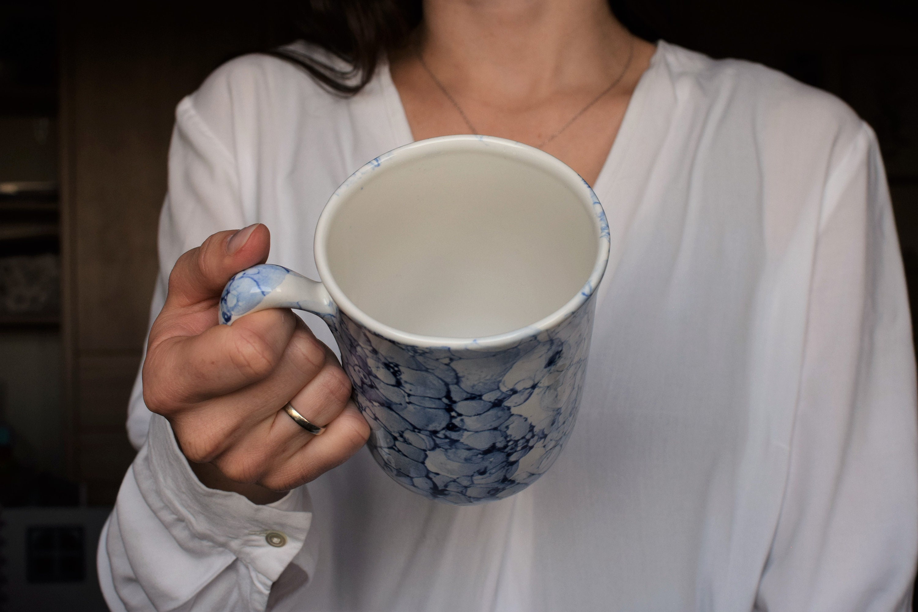 Large Ceramic Mug Bubble Mug Personalized Enamel Mug - Etsy