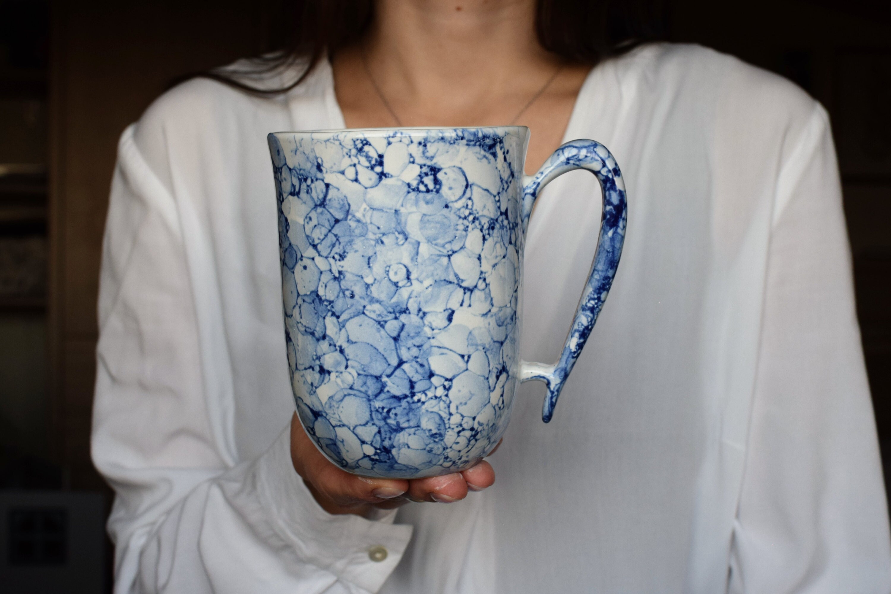 Large Ceramic Mug Bubble Mug Personalized Enamel Mug - Etsy