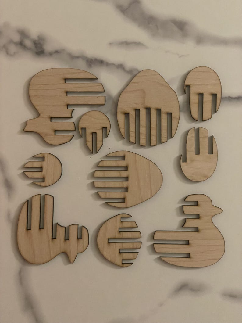 3D Laser Cut Wooden Duck Puzzle Interlocking Wood Animal Toy Unique ...