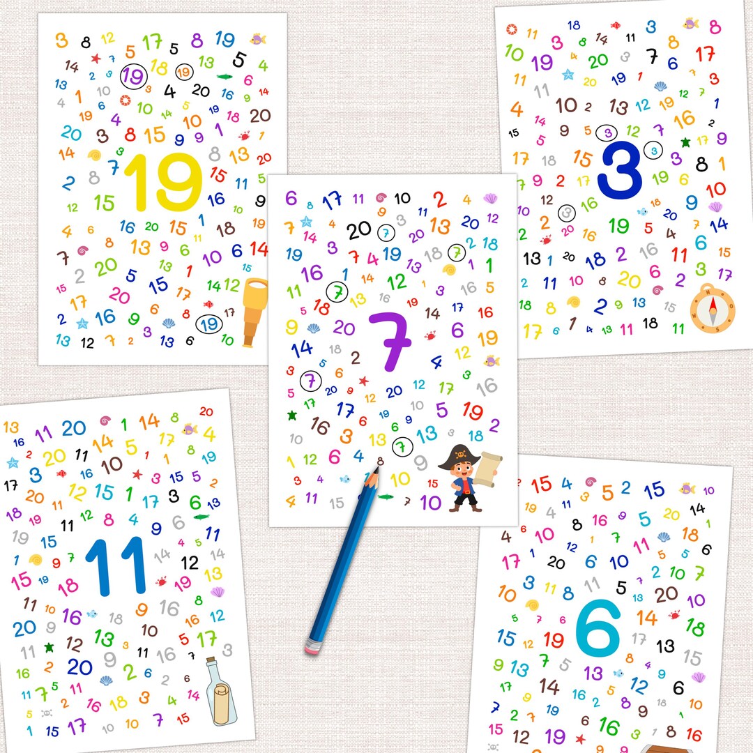 Number Search Worksheets, Preschool Learning Practice, Circle Numbers ...