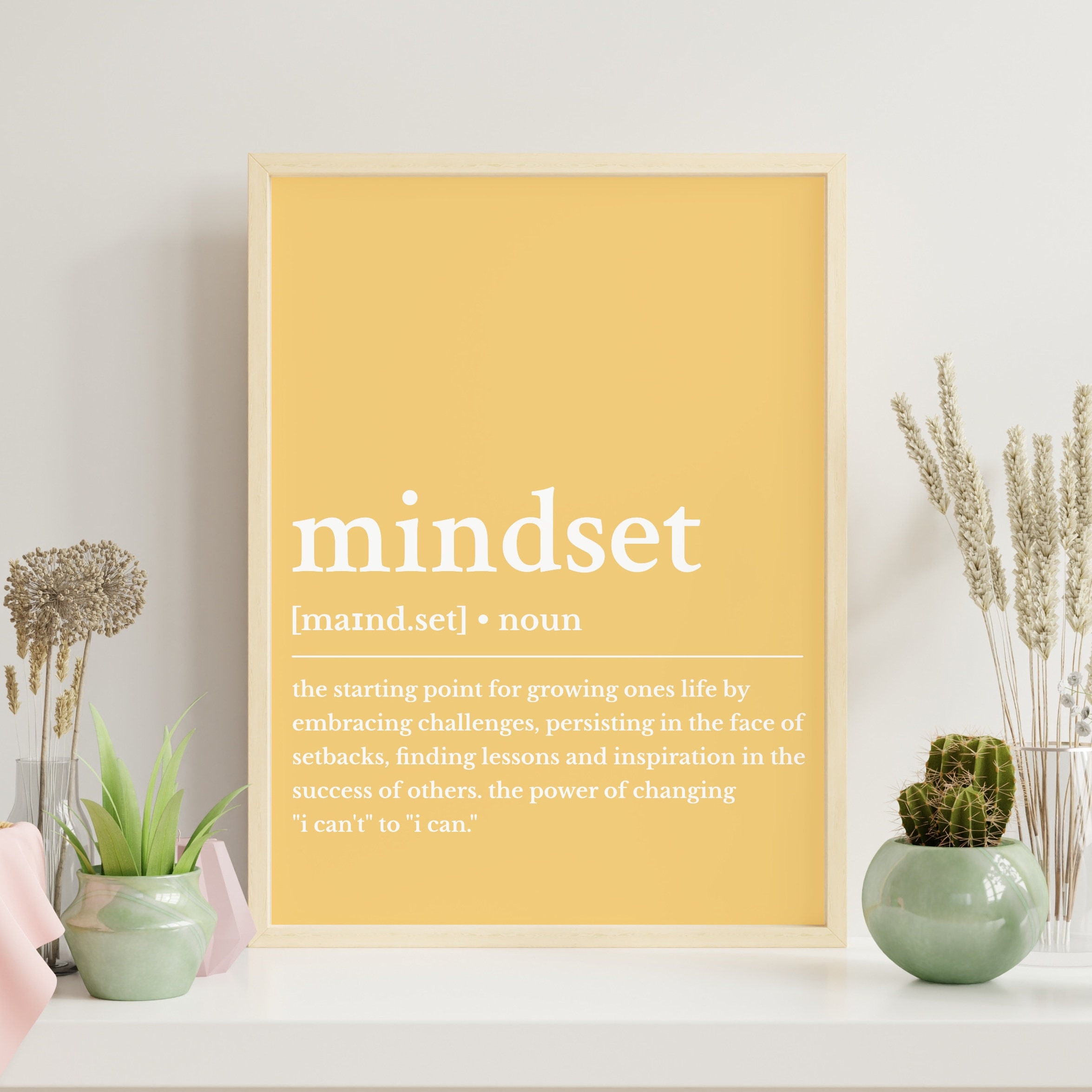 Mindset Definition Print Mindset Motivation Poster - Etsy