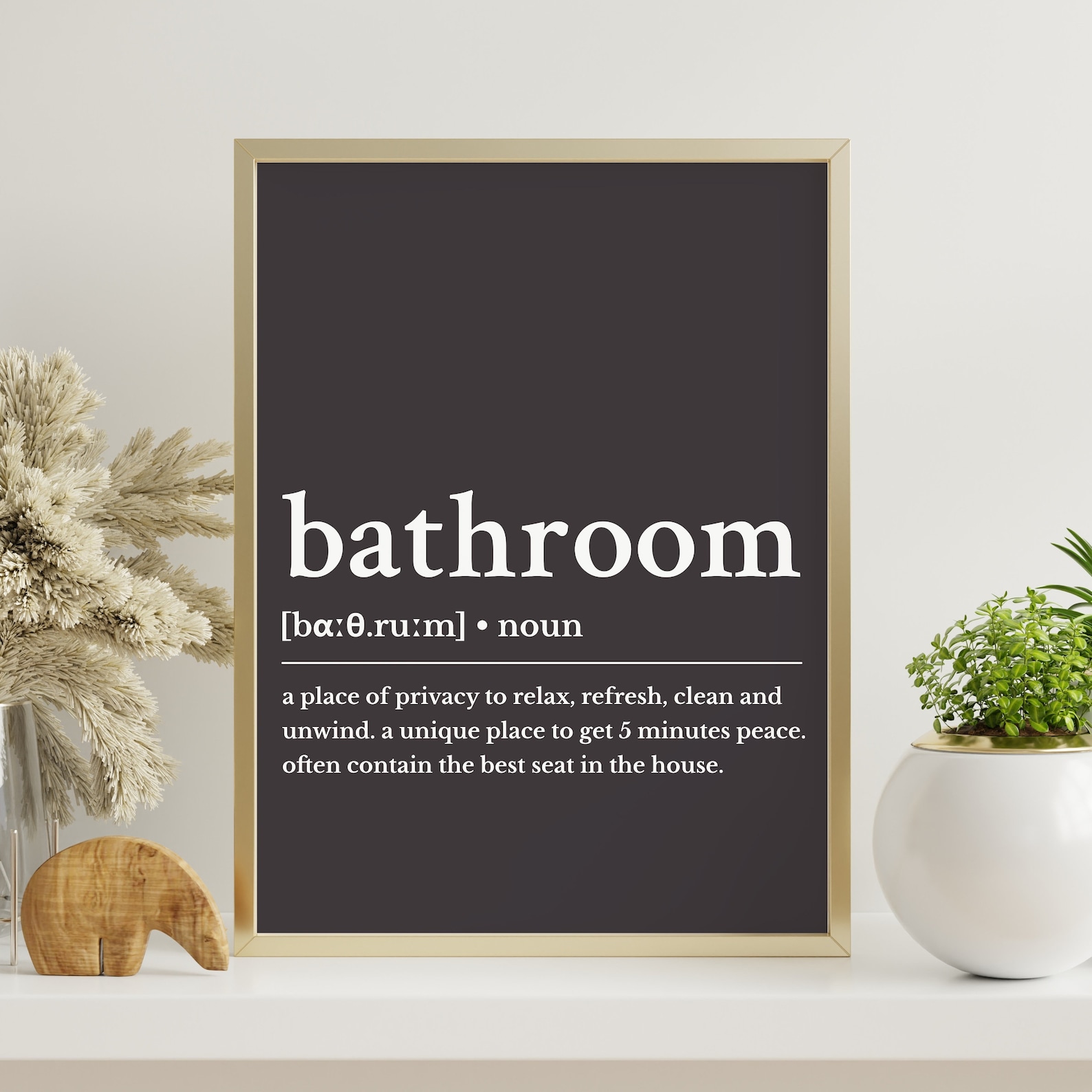 Bathroom Definition Print Bathroom Poster Typography Home - Etsy