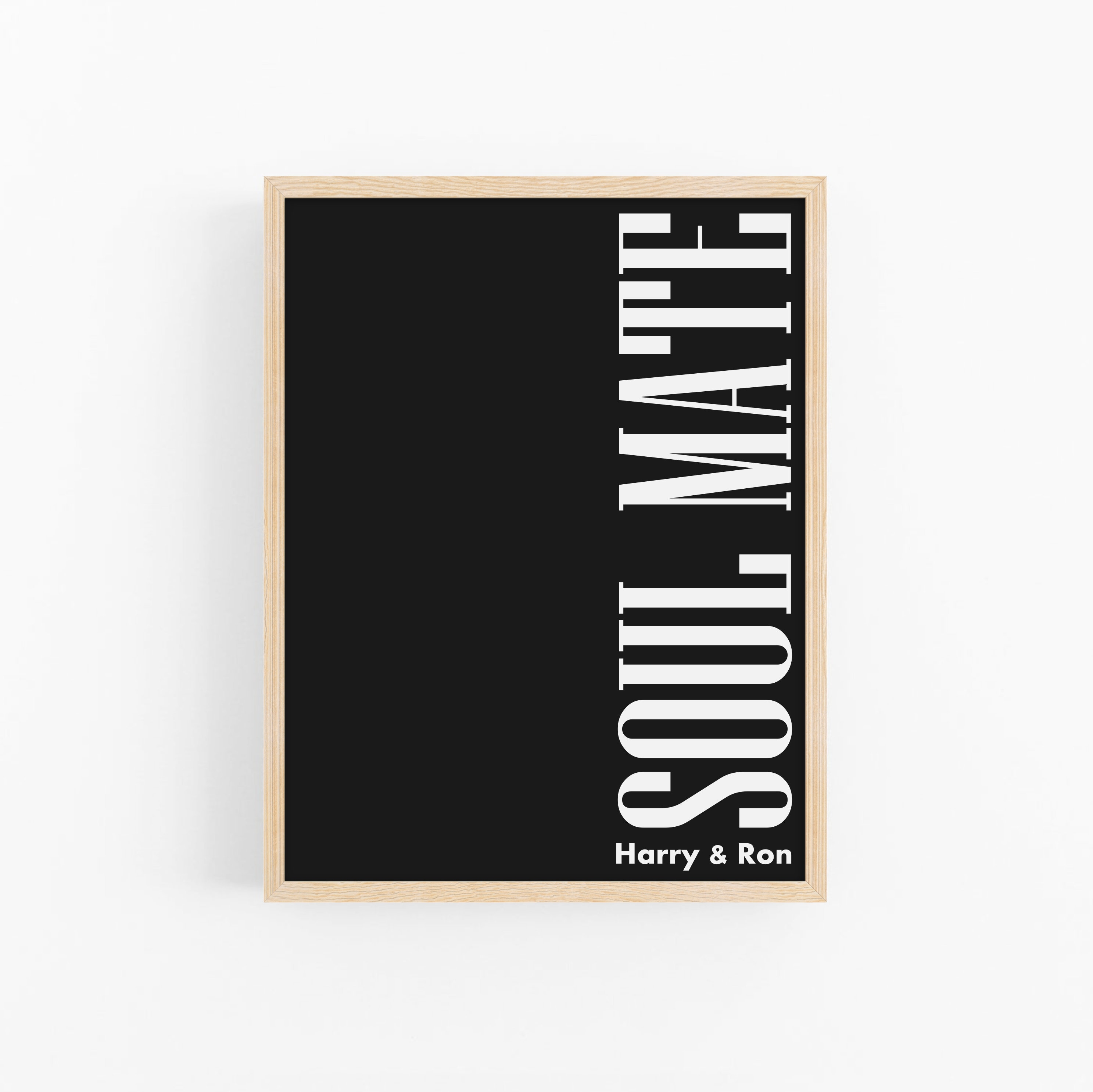 Soulmate Custom Names Print Personalised Friendship Poster - Etsy UK