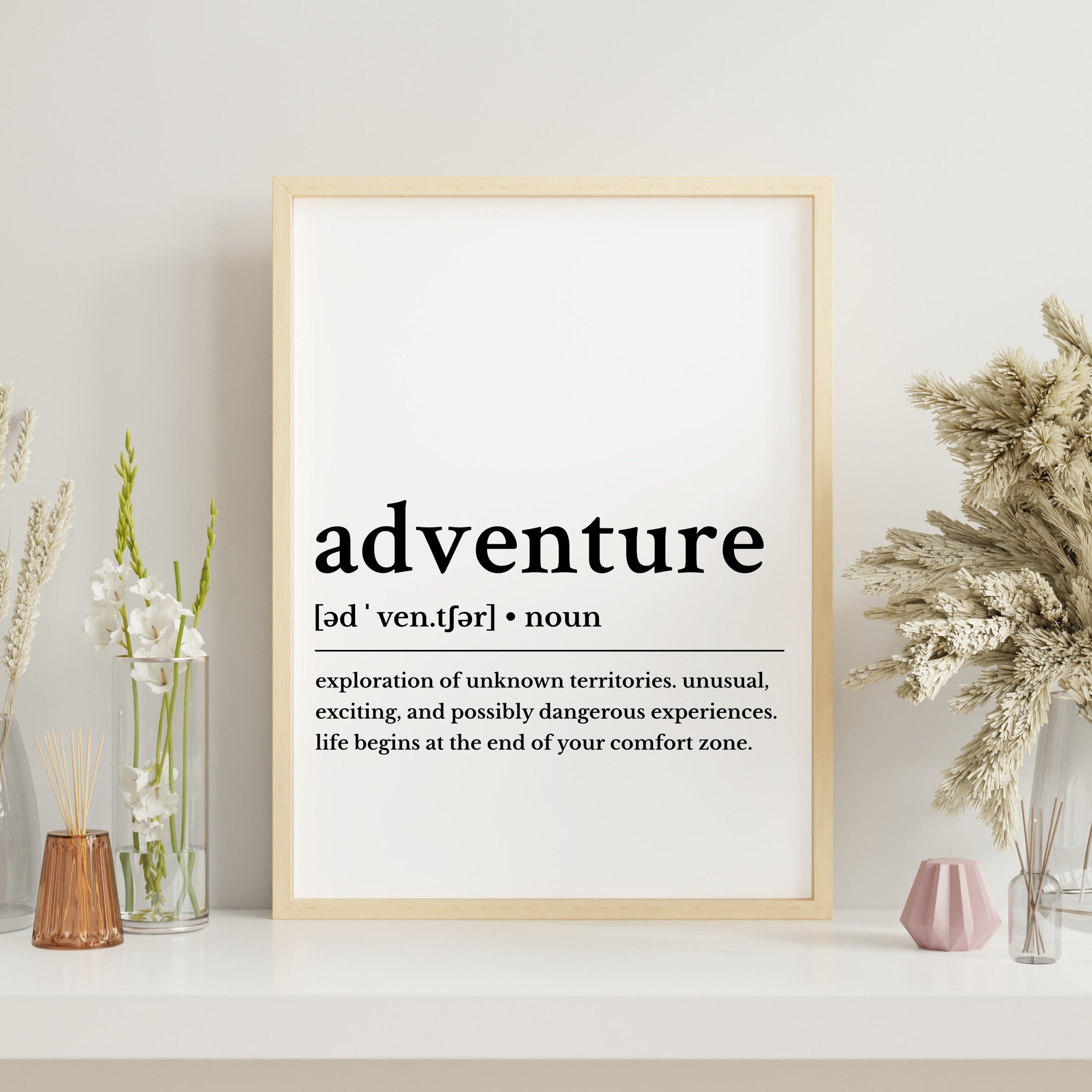 Adventure Definition Print, Colorful Definition Word Poster, Dictionary ...