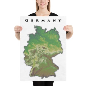 Germany Relief Map - Home Décor - Etsy