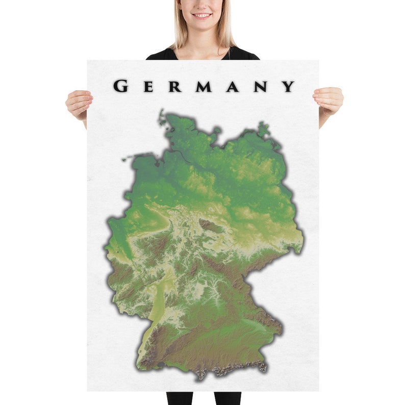 Germany Relief Map - Home Décor - Etsy