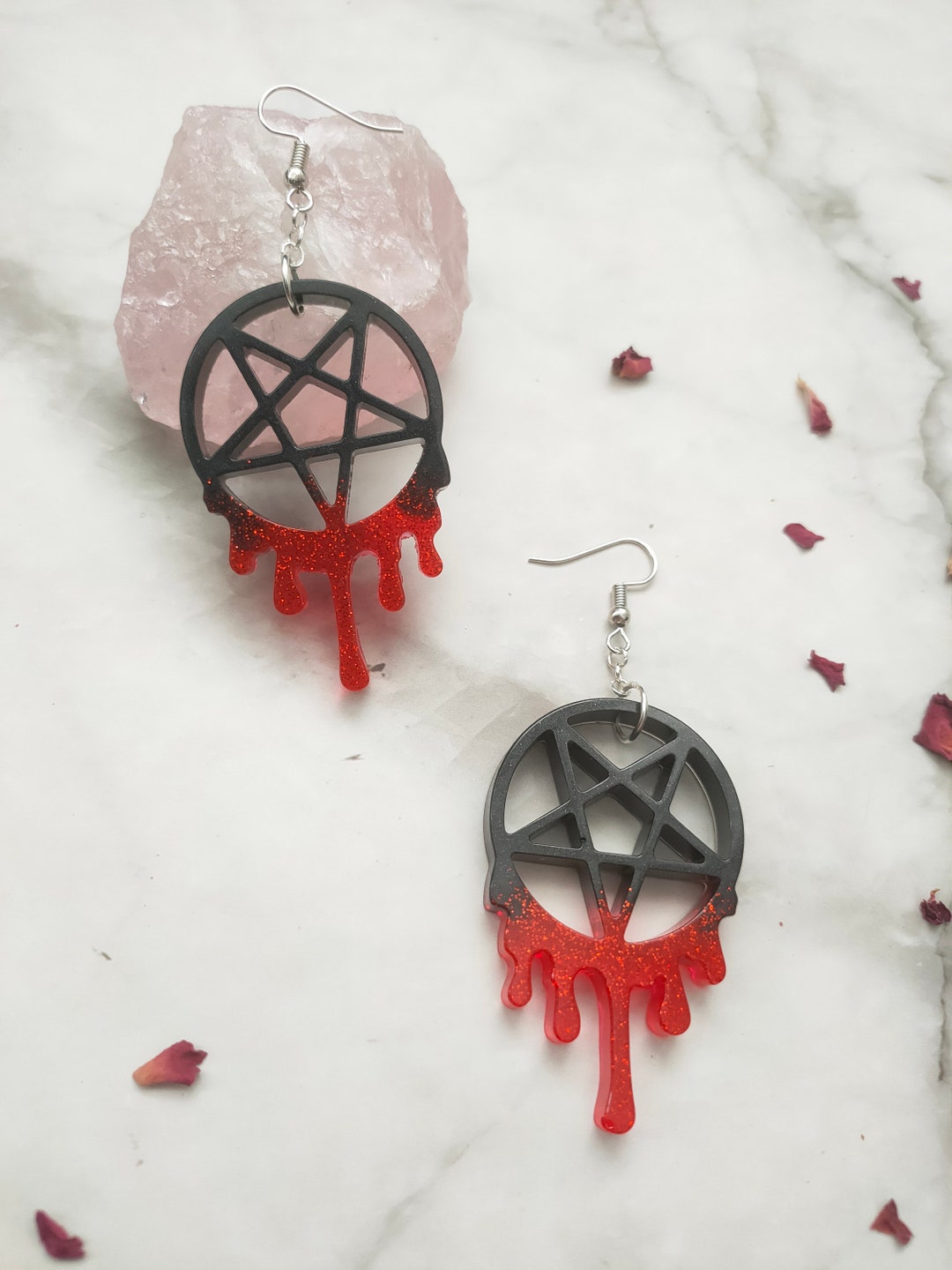 Dripping Blood Earrings Halloween Earrings - Etsy