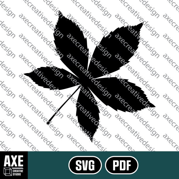 Chestnut Tree Leaf | Digital SVG Vector File | Cutting Cricut Decal ...