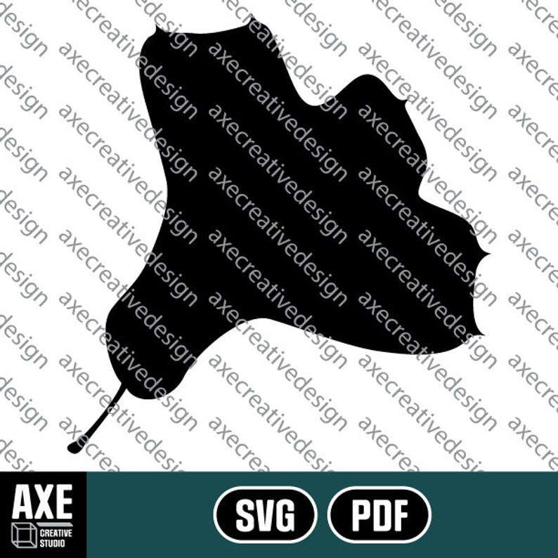 Blackjack Oak Tree Leaf | Digital SVG Vector File | Cutting Cricut ...