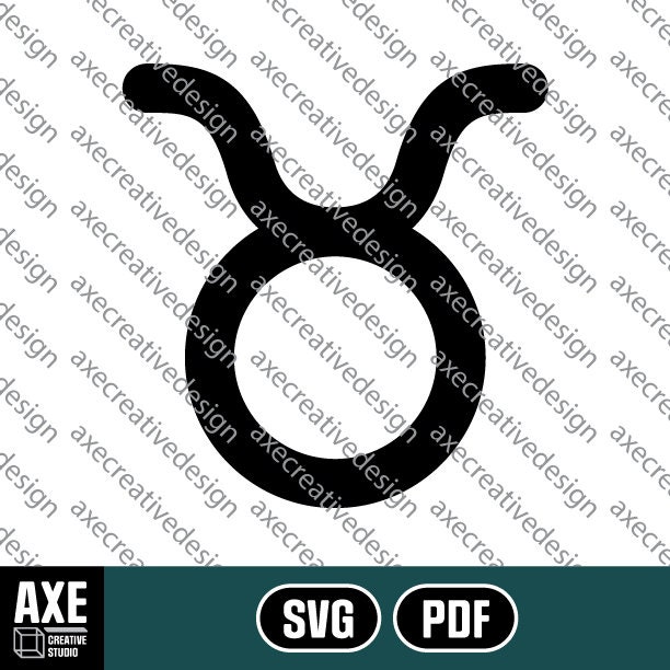 Taurus | Digital SVG Vector File | Cutting Cricut Decal | Zodiac Symbol ...