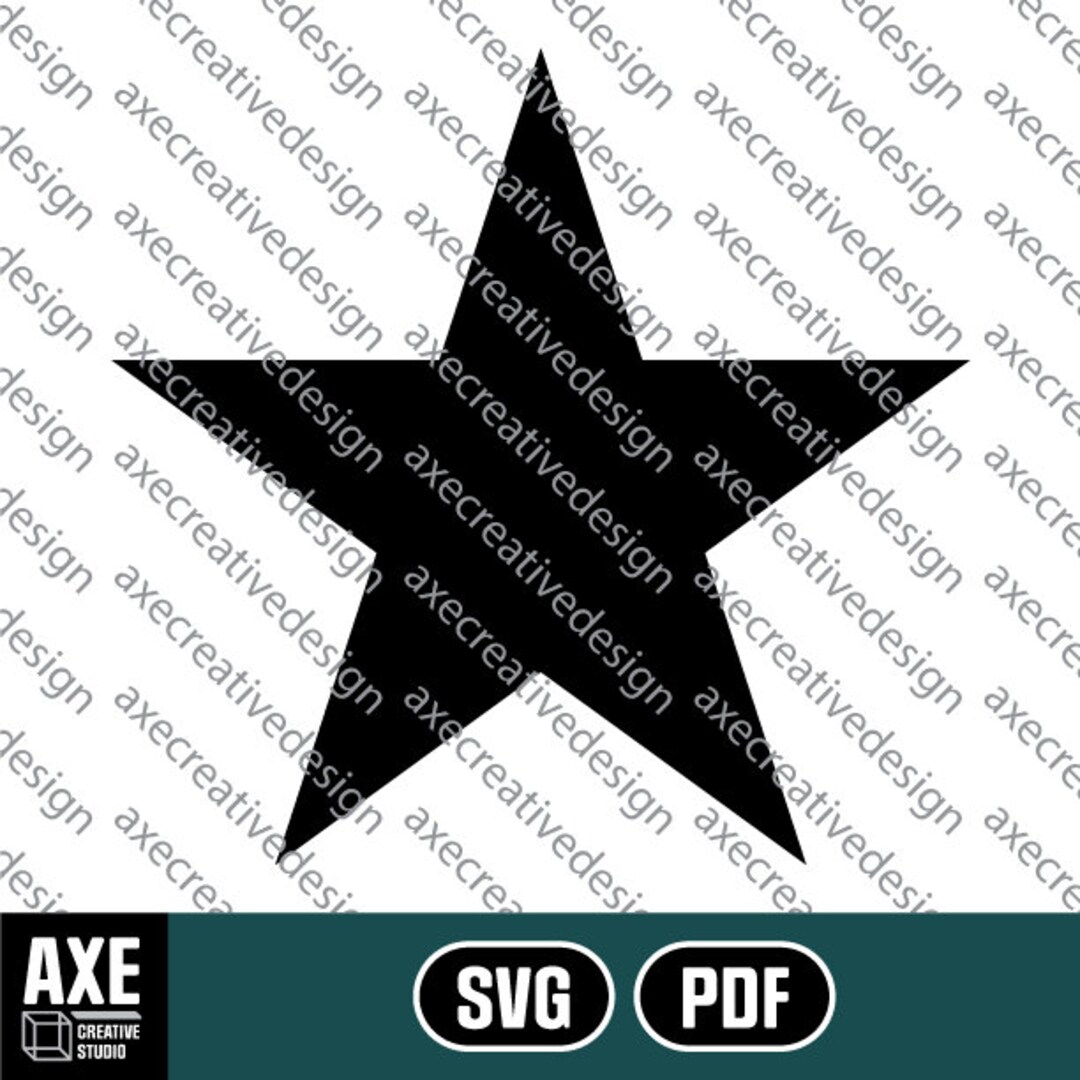Star 5 Point | Digital SVG Vector File | Cutting Cricut Decal | Star ...