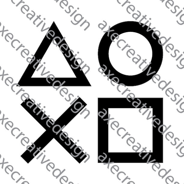 Playstation Triangle Square X Circle Stickers - Etsy