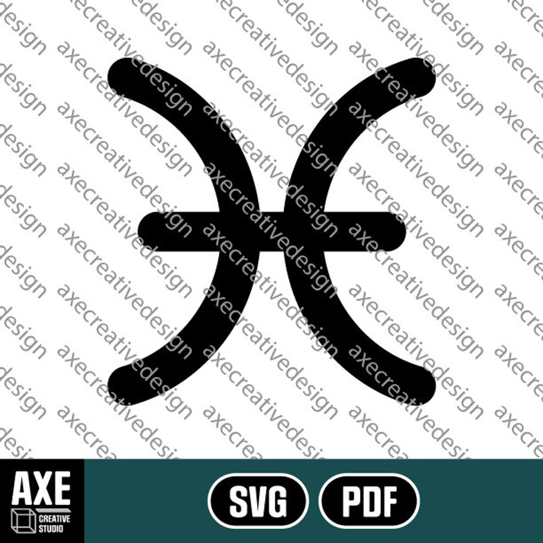 Pisces | Digital SVG Vector File | Cutting Cricut Decal | Zodiac Symbol ...