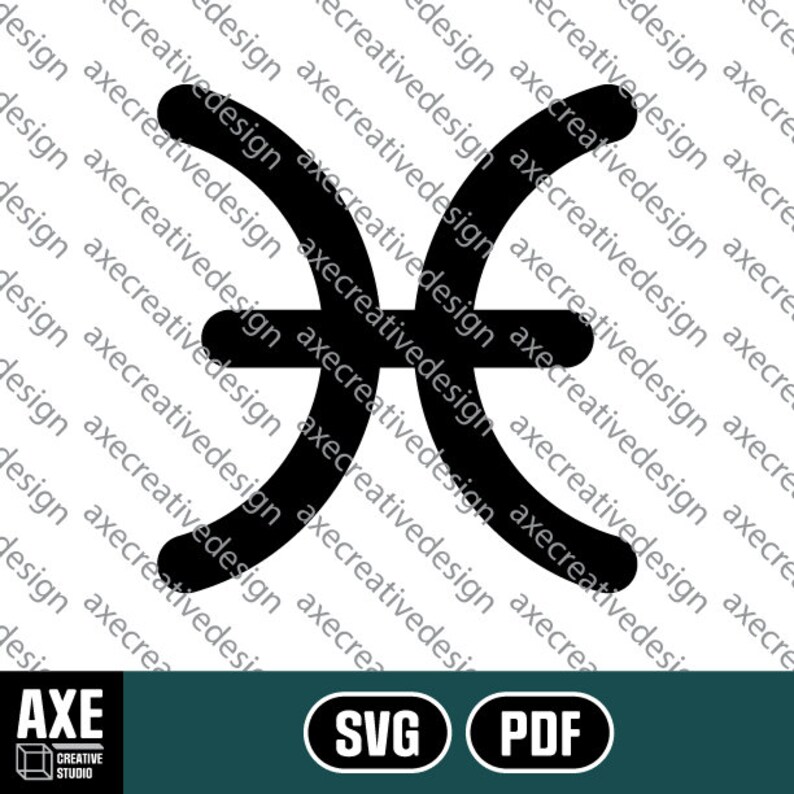 Pisces | Digital SVG Vector File | Cutting Cricut Decal | Zodiac Symbol ...