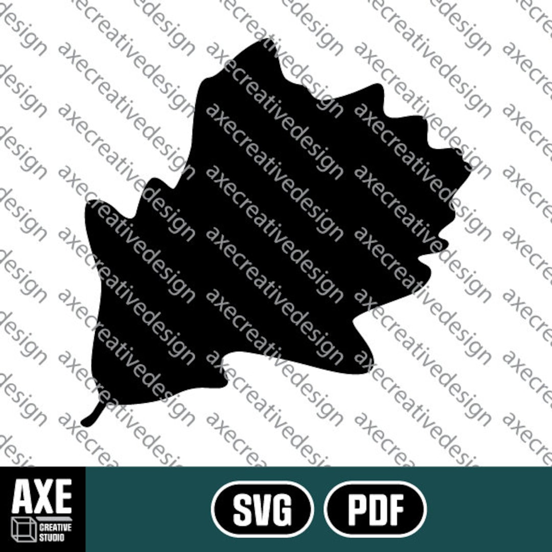 White Swamp Oak Tree Leaf | Digital SVG Vector File | Cutting Cricut ...