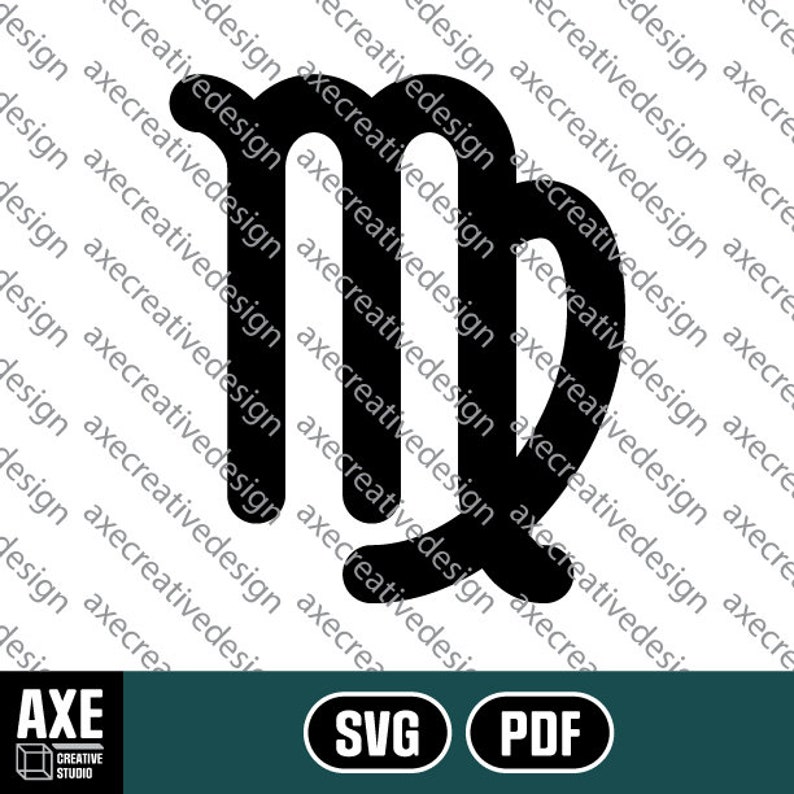 Virgo | Digital SVG Vector File | Cutting Cricut Decal | Zodiac Symbol ...