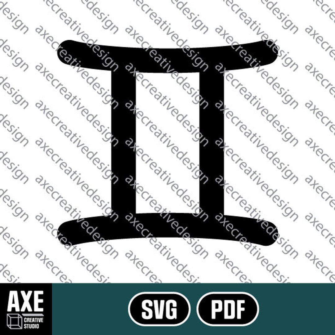 Gemini Digital SVG Vector File Cutting Cricut Decal Zodiac Symbol Sign ...