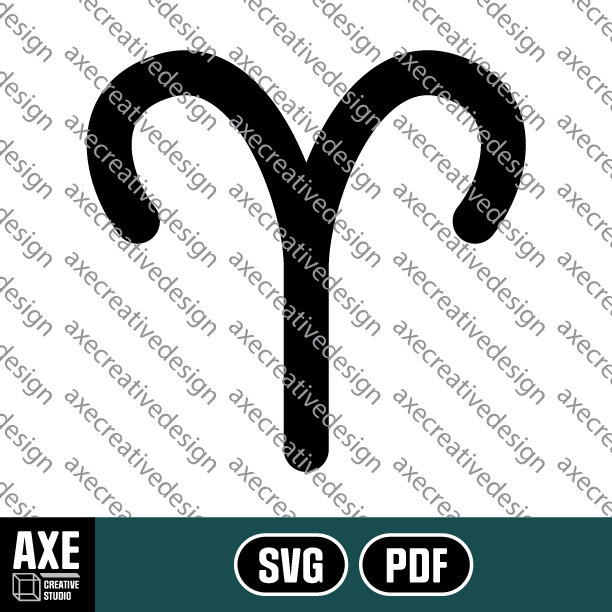 Aries | Digital SVG Vector File | Cutting Cricut Decal | Zodiac Symbol ...