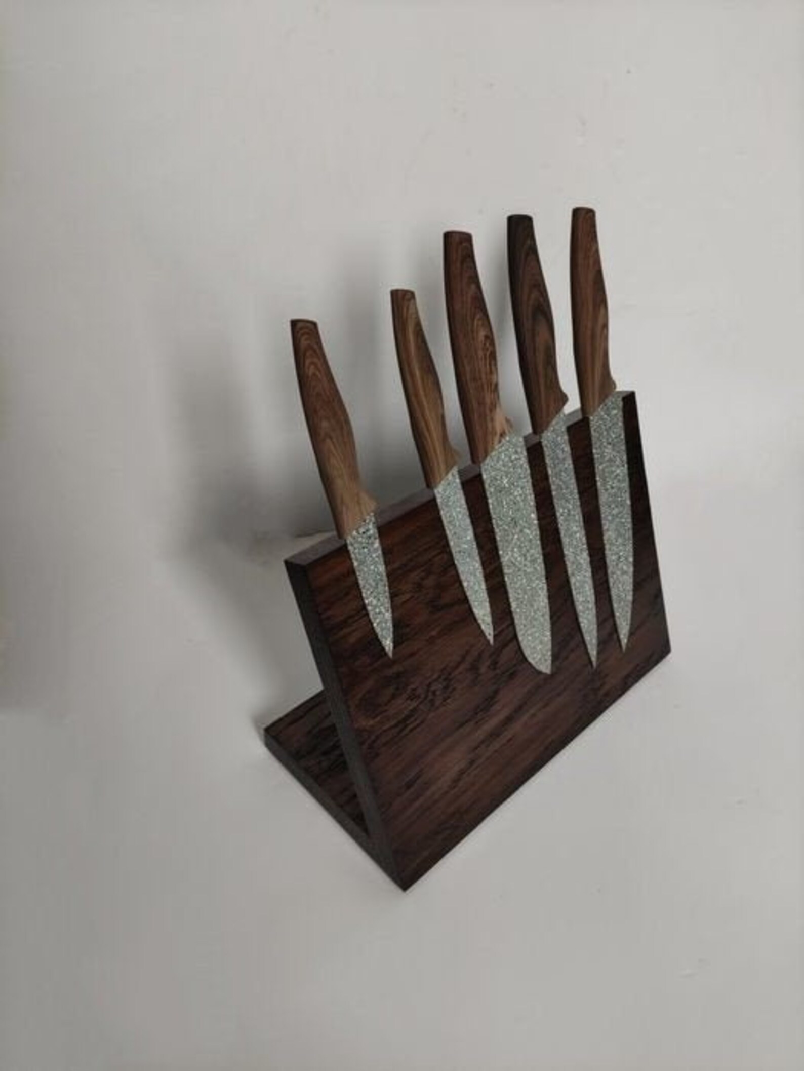 Oak Knife Stand Magnetic Knife Stand Rustic Knife Block Wooden - Etsy