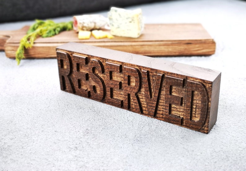 Wooden Reserved Table Sign for Restaurants Bars and Cafe Freestanding ...