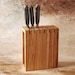 Oak Wood Knife Block Custom Knife Holder Rustic Knife Set Stand Knife ...
