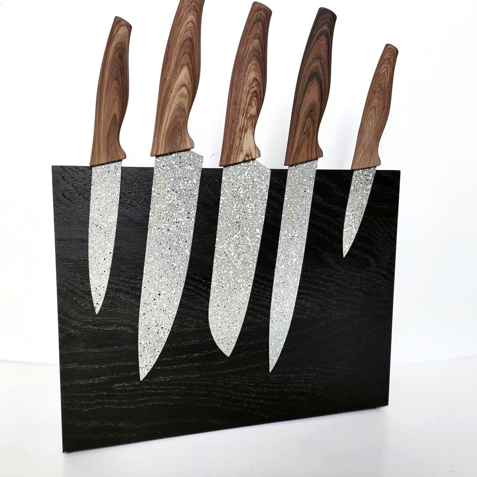 Rustic Knife Stand Wooden Knife Block Magnetic Knife Block Oak - Etsy