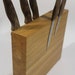 Rustic Knife Stand Wooden Knife Block Magnetic Knife Block Oak - Etsy