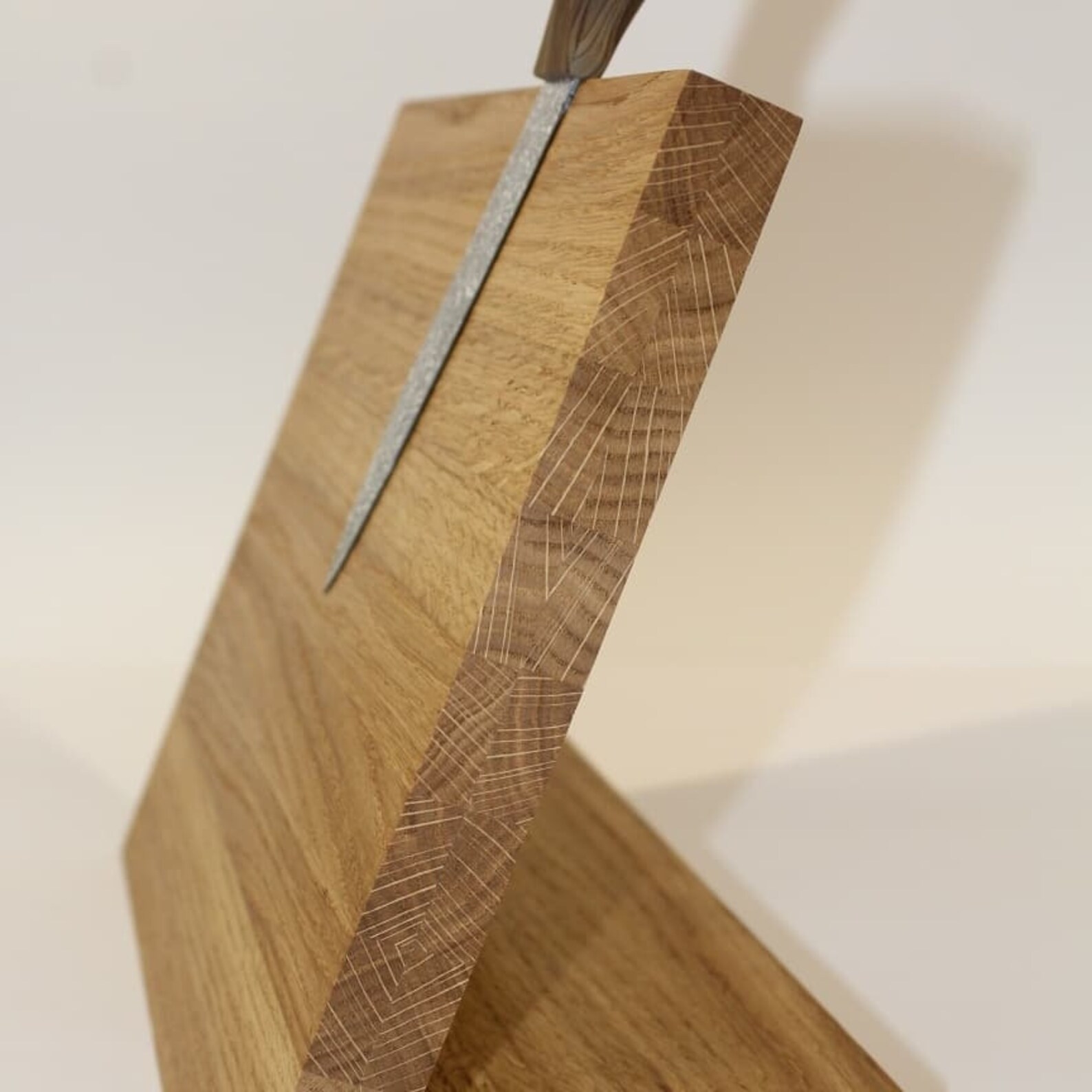 Oak Knife Stand Magnetic Knife Stand Rustic Knife Block Wooden - Etsy