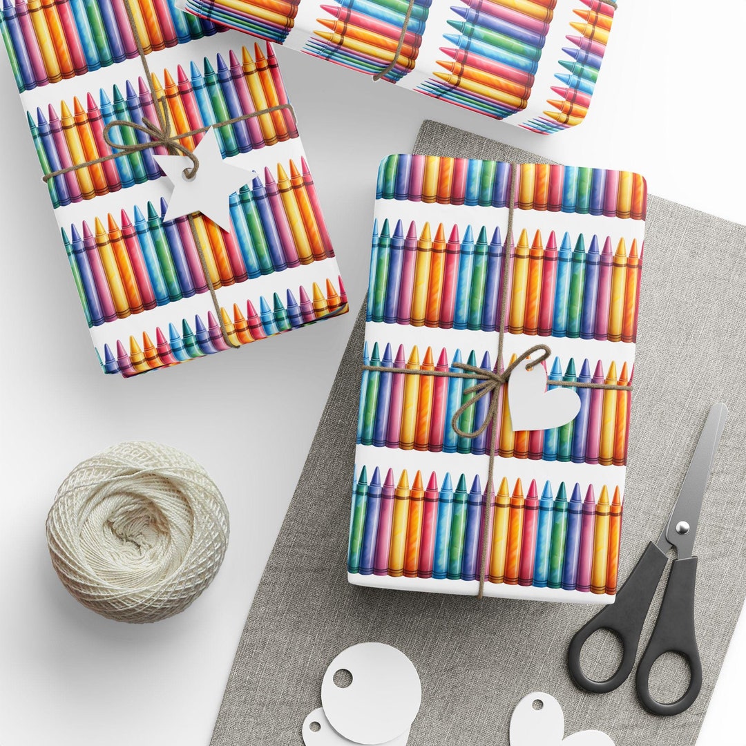 Back to School Wrapping Paper Bulletin Teacher Paper Gift Wrap ...