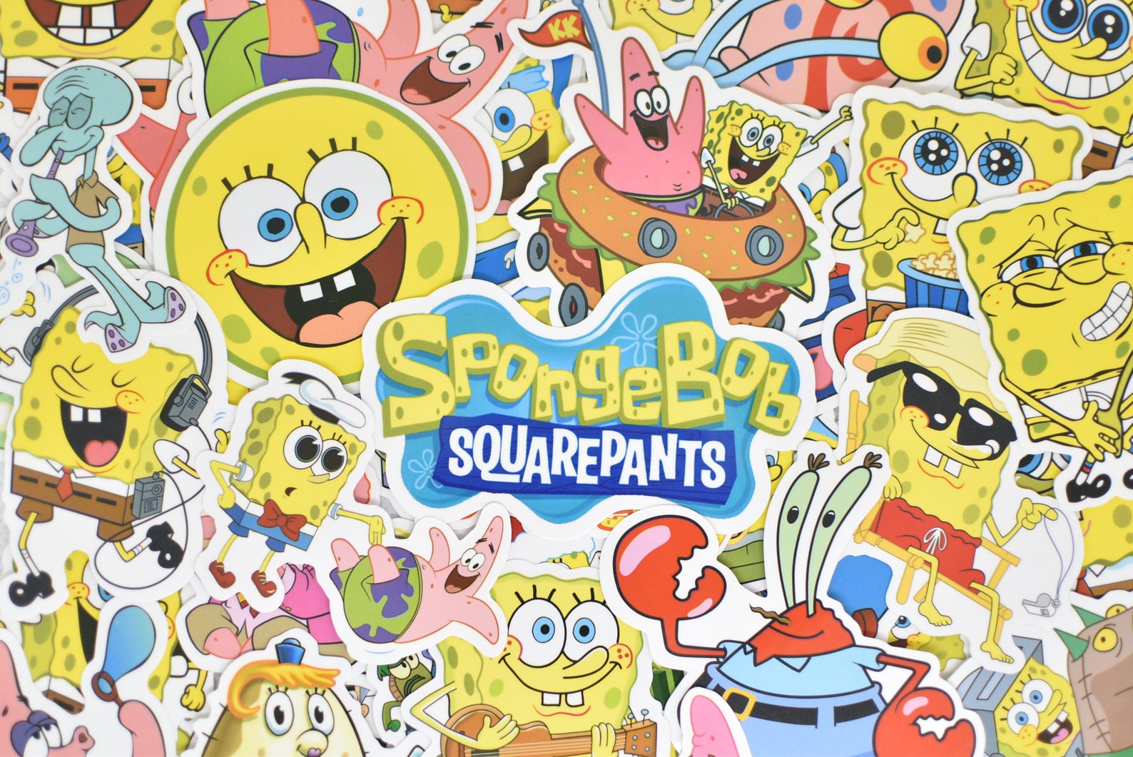 50 Spongebob Squarepants Cartoon Vinyl Stickers Pack | Etsy