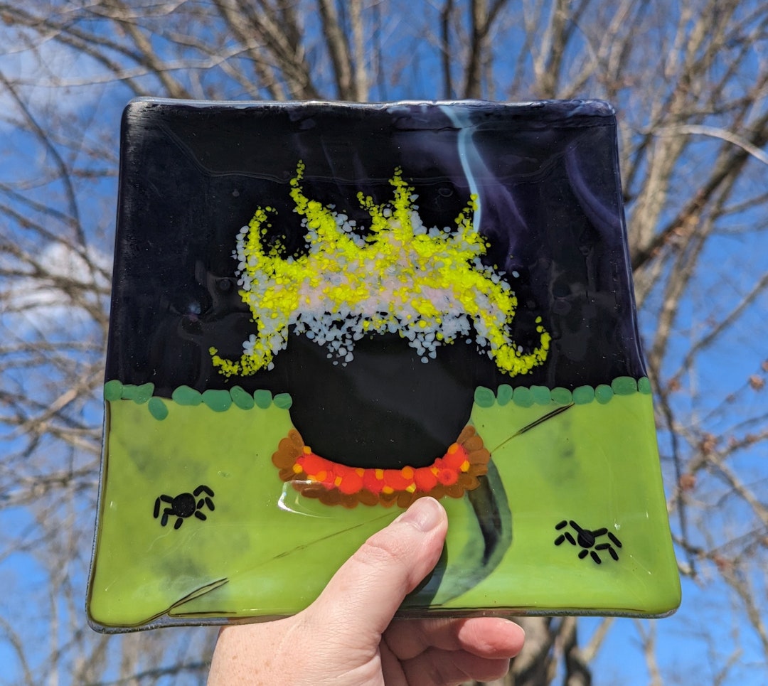 Square Glass Cauldron Plate - Etsy