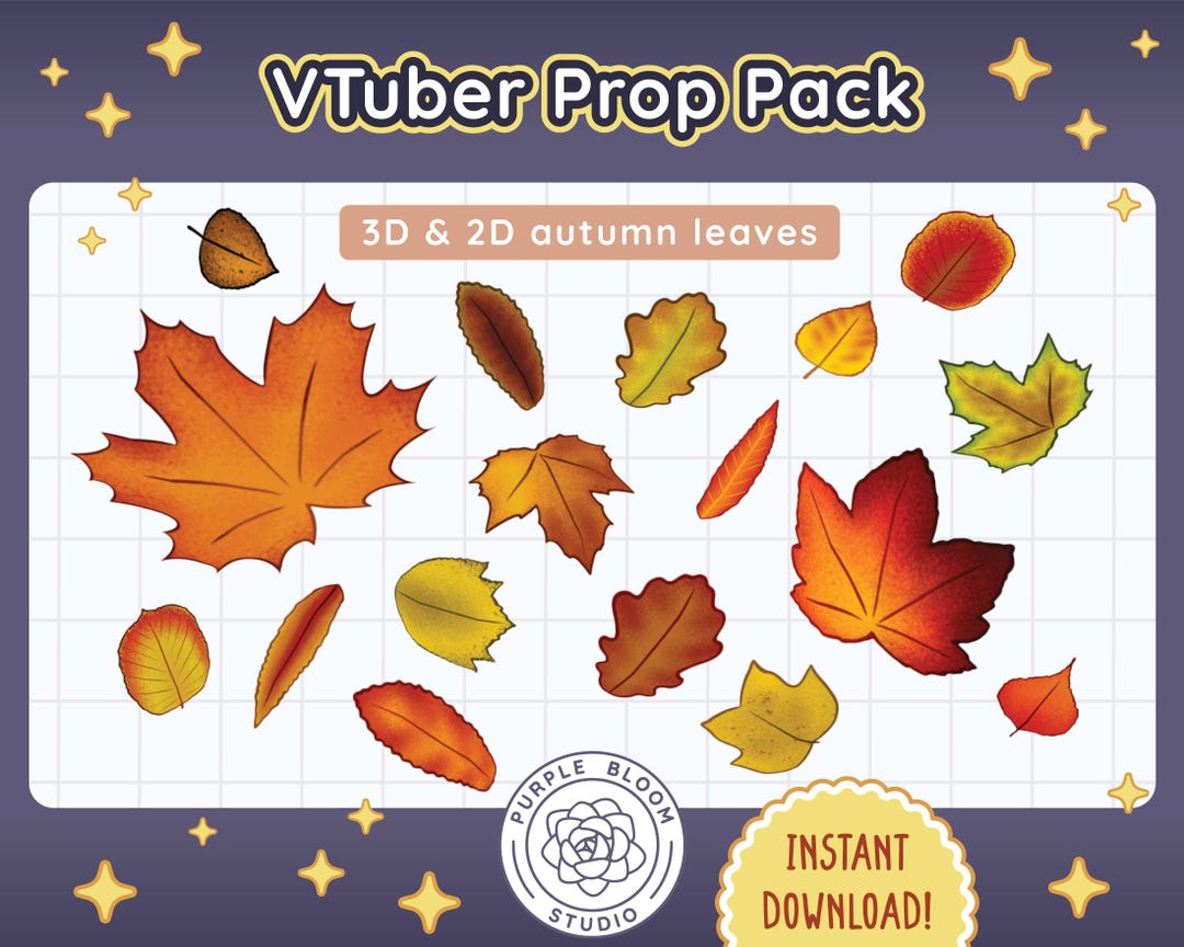 Autumn Leaves Vtuber Prop and Throwable Asset Pack [for Vnyan, Warudo ...