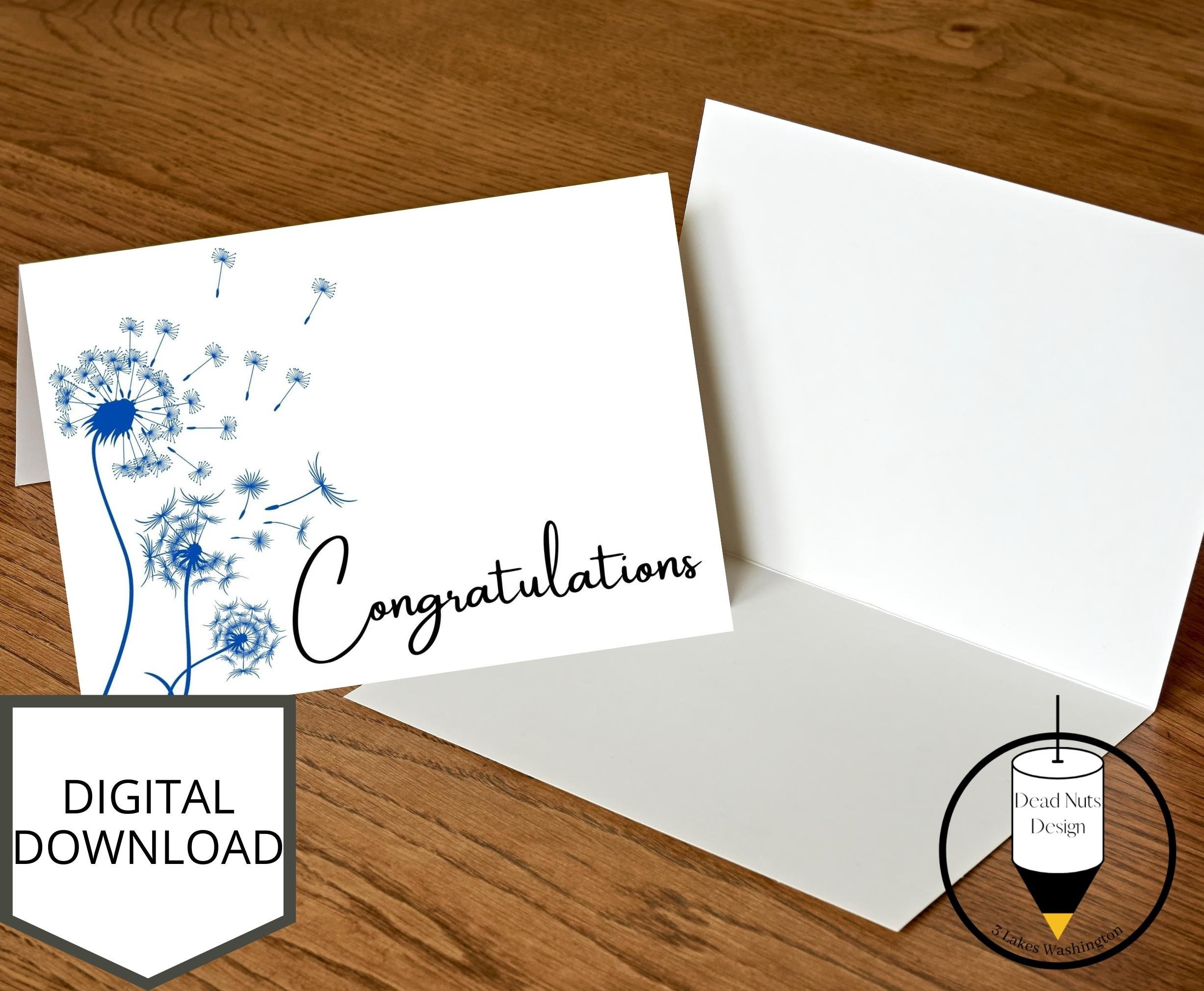 Printable Congratulations Card Instant Download - Etsy