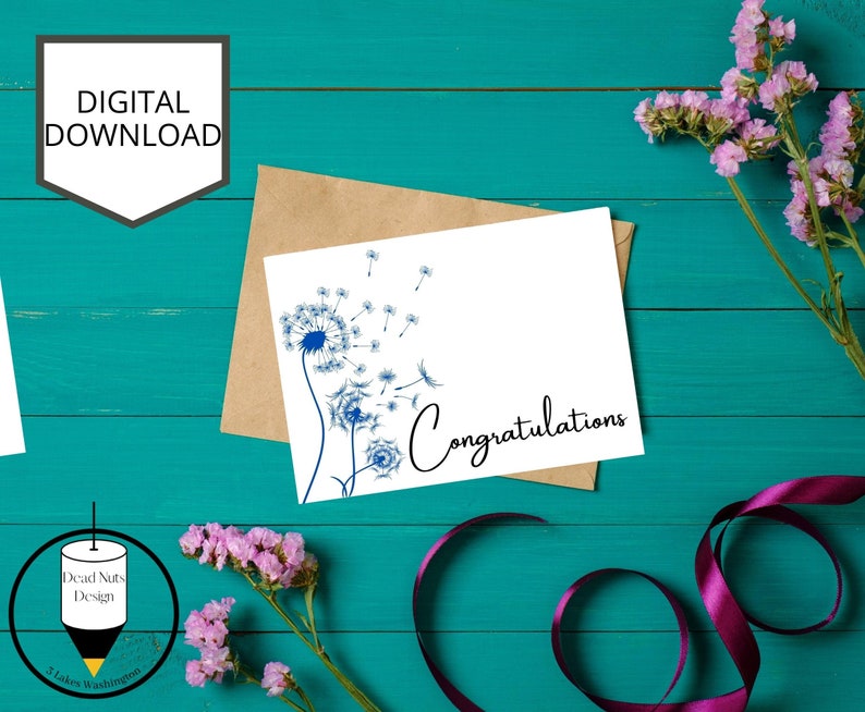 Printable Congratulations Card, Instant Download Congratulations Card ...