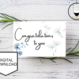 Printable Congratulations Card, Instant Download Congratulations ...