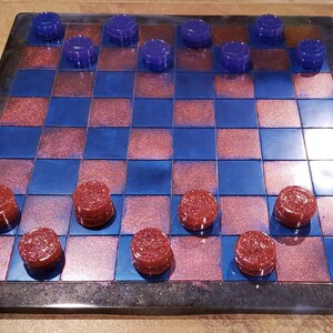 Resin Checkerboard Set - Etsy