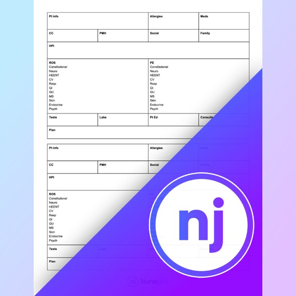 History and Physical Template - Etsy