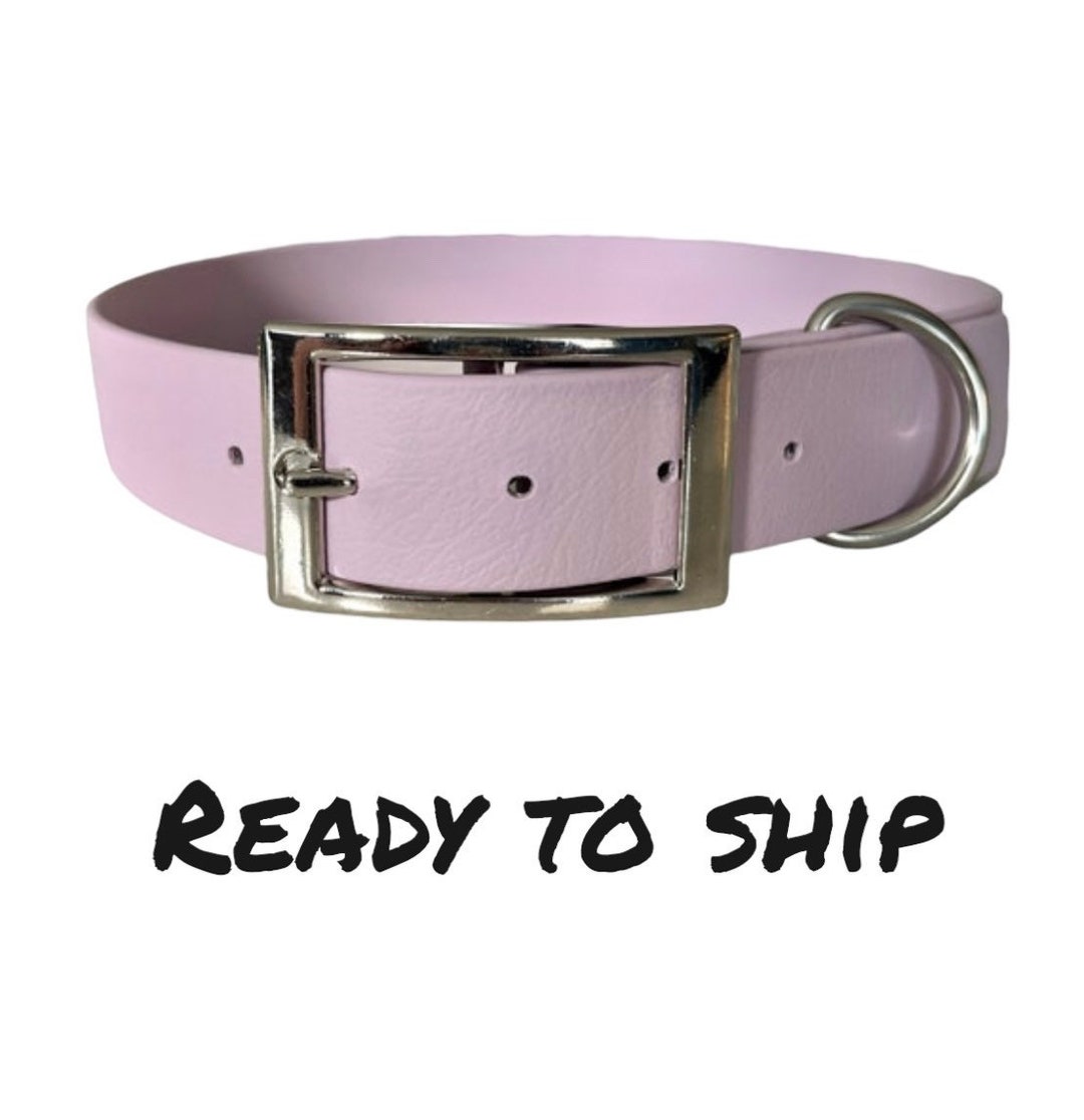 1 Wide Lavender Traditional Biothane Dog Collar, Waterproof Dog Collar ...